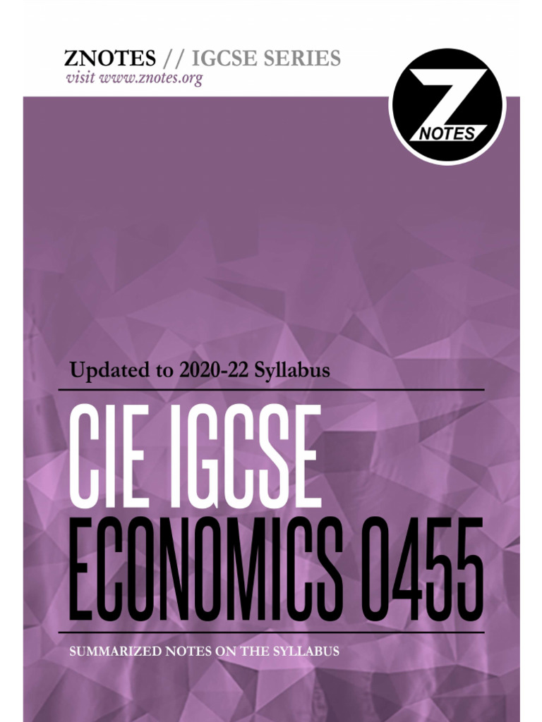 Economics Revision Notes 2 | PDF