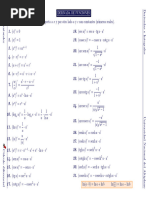 Formulario de Derivadas e Integrales | PDF
