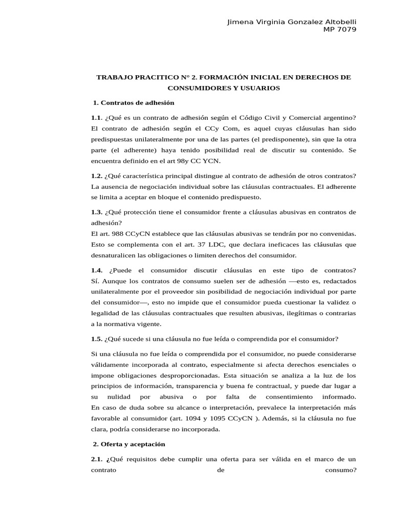 TP 2 | PDF | Los consumidores | Derecho empresarial