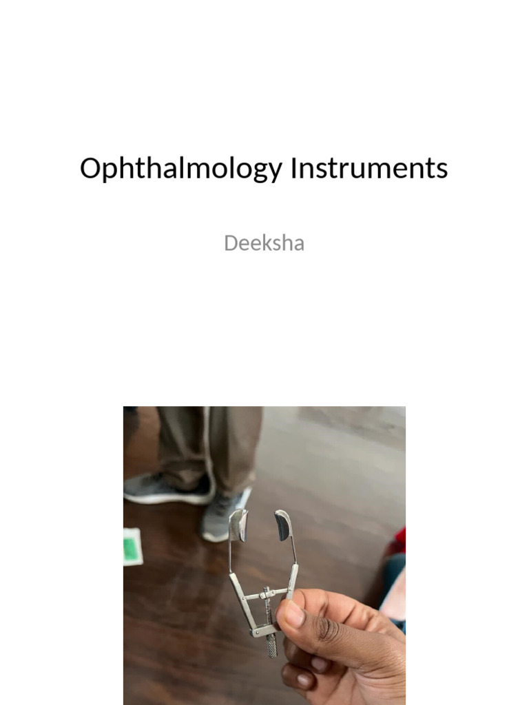 Key Ophthalmology Instruments Overview | PDF | Ophthalmology | Facial ...