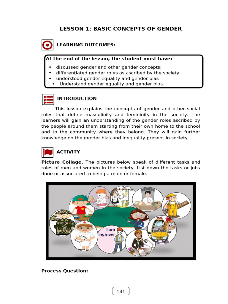 Unit Vii Lesson 1basic Concepts of Gender | PDF | Gender Studies | Gender