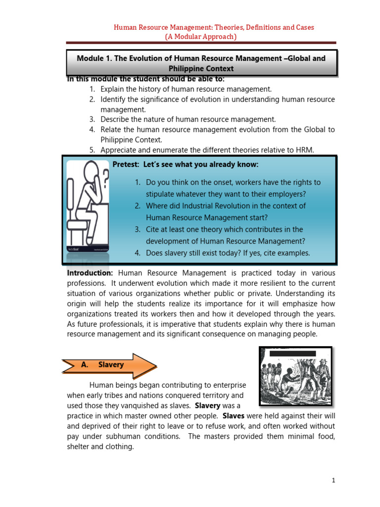 Evolution of Human Resource Management | PDF | Cost Of Living | Serfdom