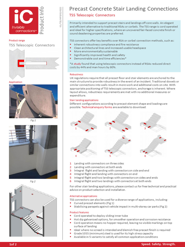 Precast Stair Landing Connector Solutions | PDF | Precast Concrete ...