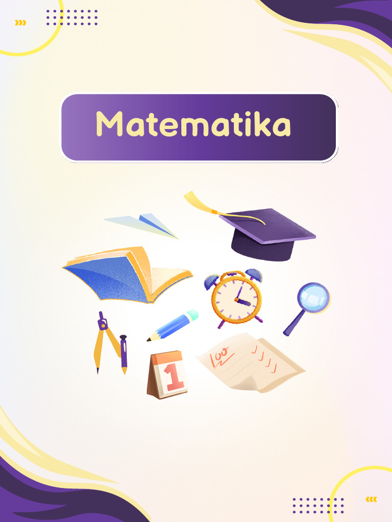 Ungu Kuning Modern Sampul Modul Ajar Matematika Dokumen A4 | PDF