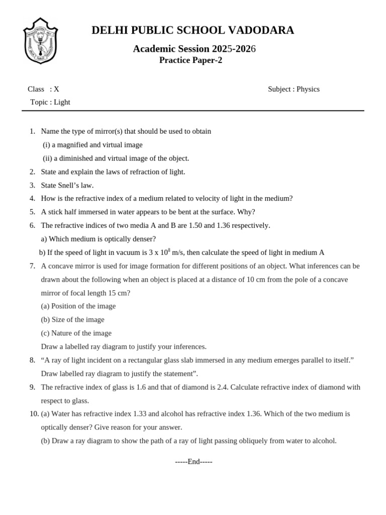 Practice Paper 2 PHYSICS X | PDF