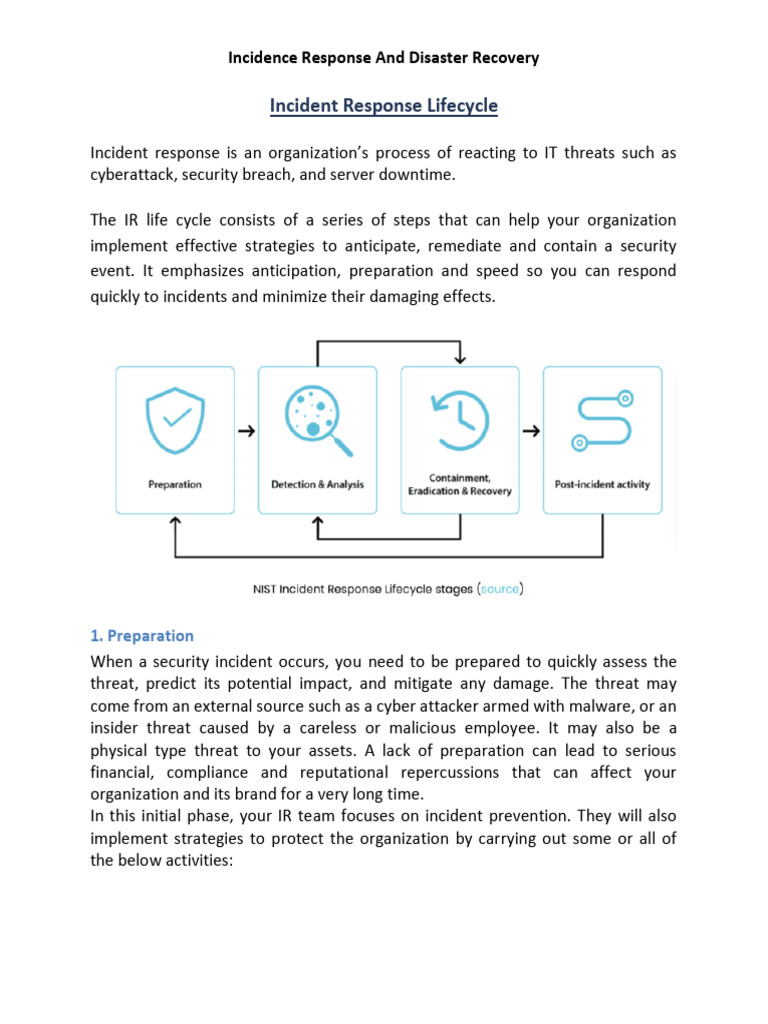 Incident Response and Disaster Recovery | PDF | Computer Security ...