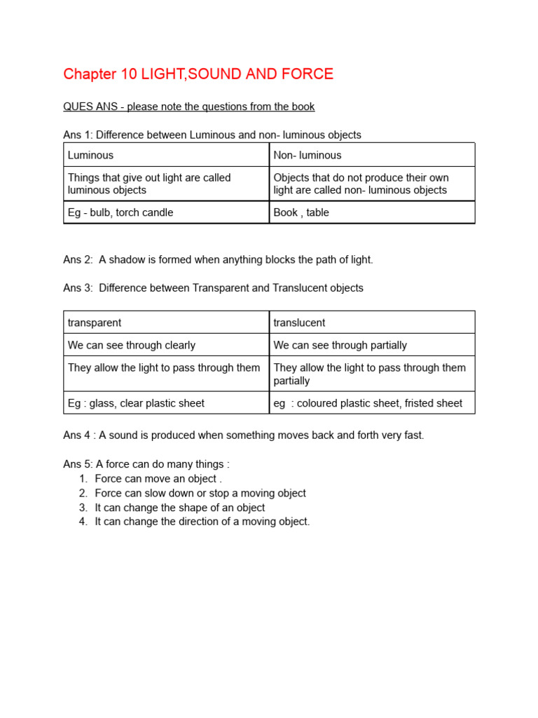 Class 3B Science CH 10 | PDF