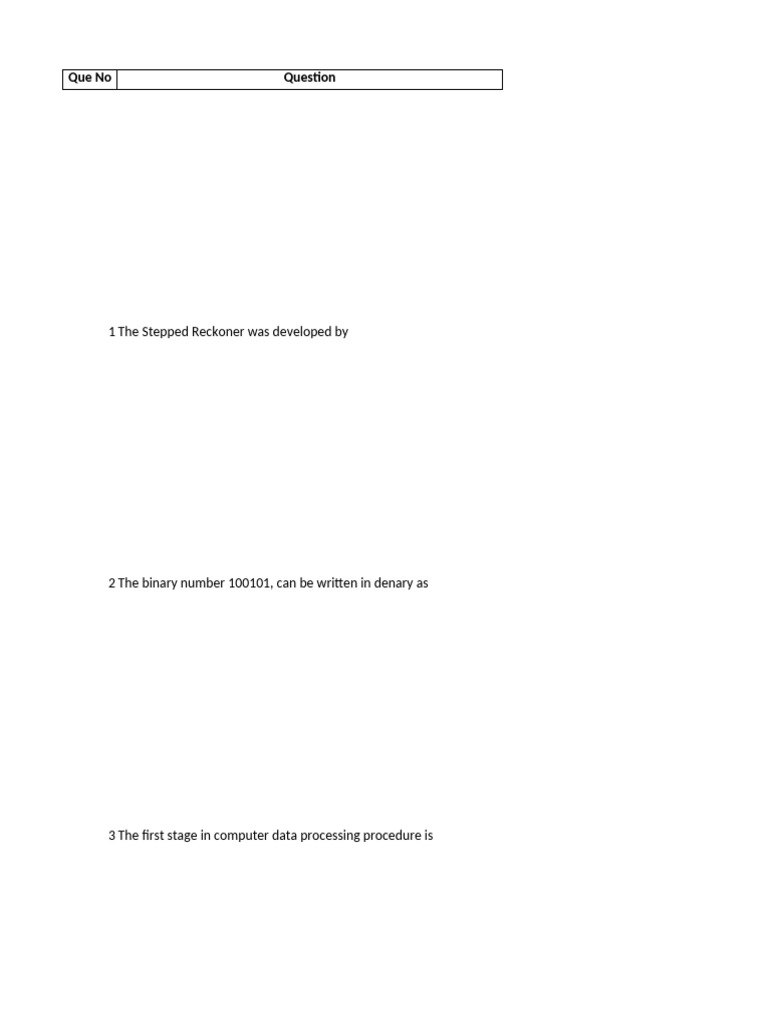 Computer Science Quiz Questions | PDF | Malware | Computer Data Storage