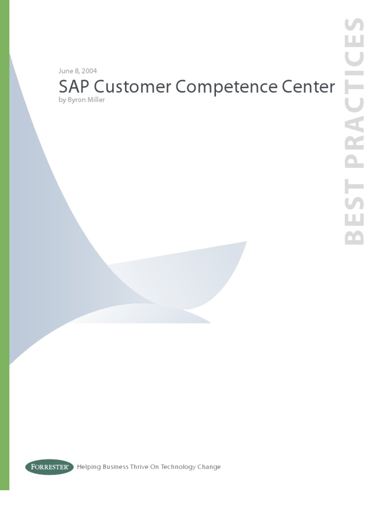 Misc Forrester SAP Competence Center | PDF | Competence (Human ...