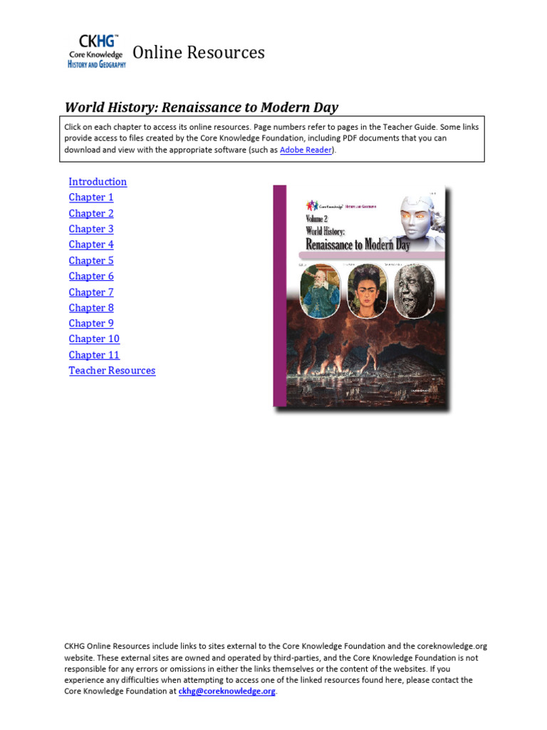 CKHG World-History Vol2 Online-Resources-1 W1 | PDF