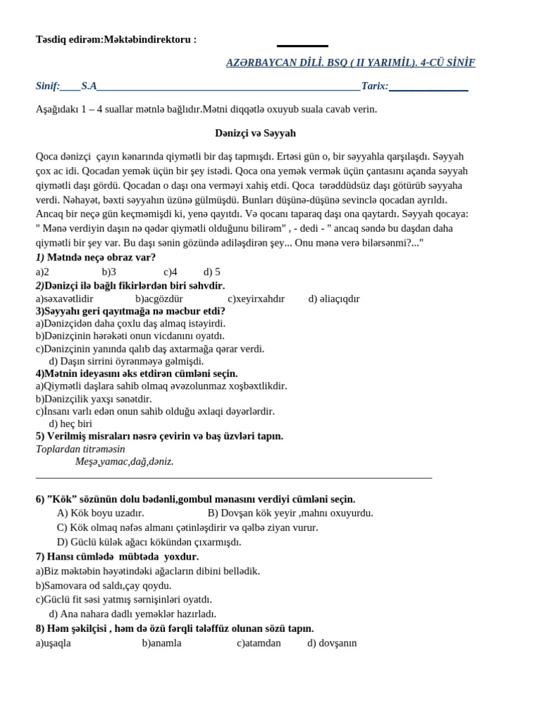 4 Az Dili bsq-2 | PDF