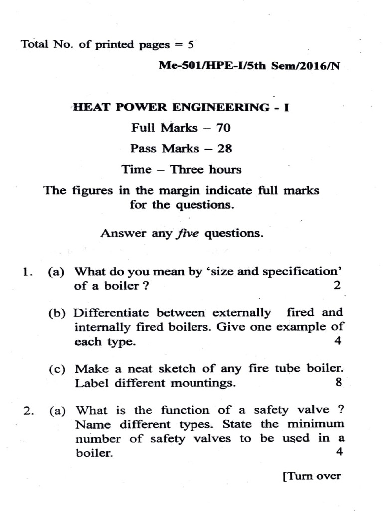 Thermal Engineering-1 2016 | PDF