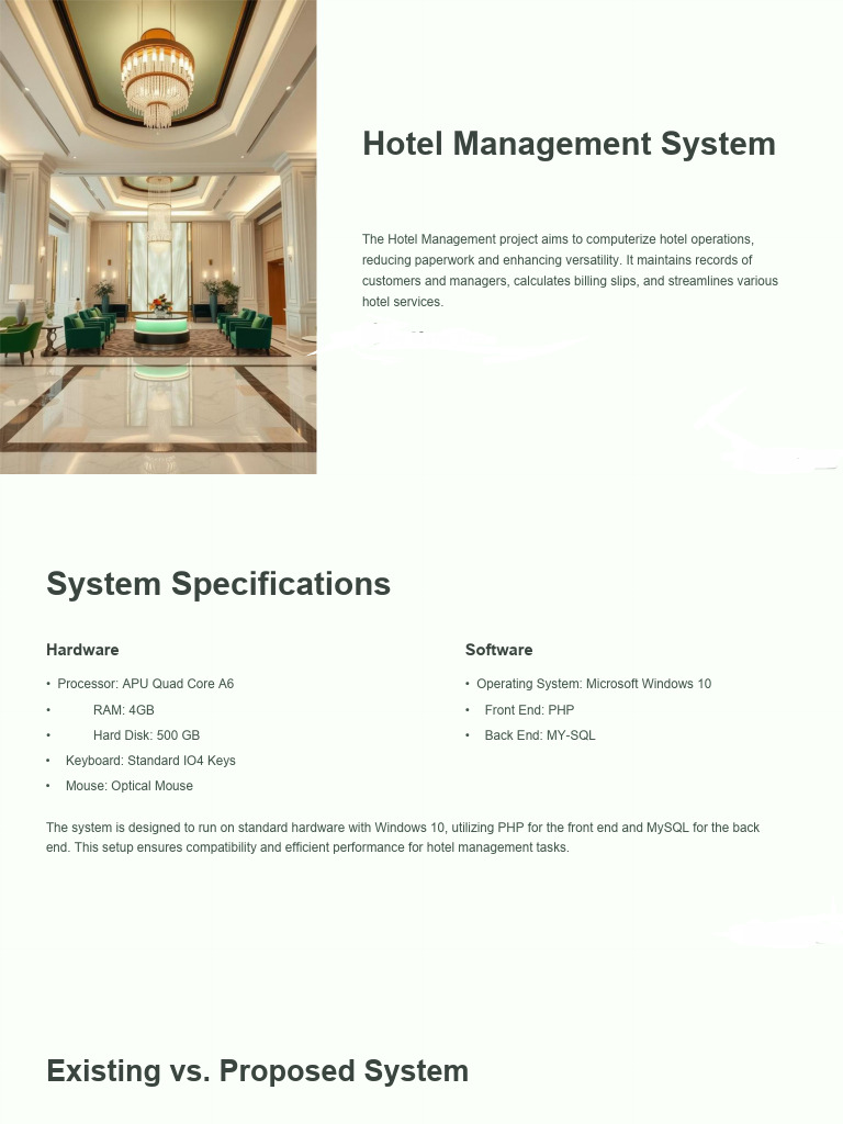 Hotel Management System Overview and Features | PDF | Php | Windows 10