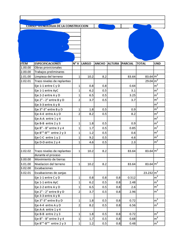 Metrados Plano Cons1 | PDF