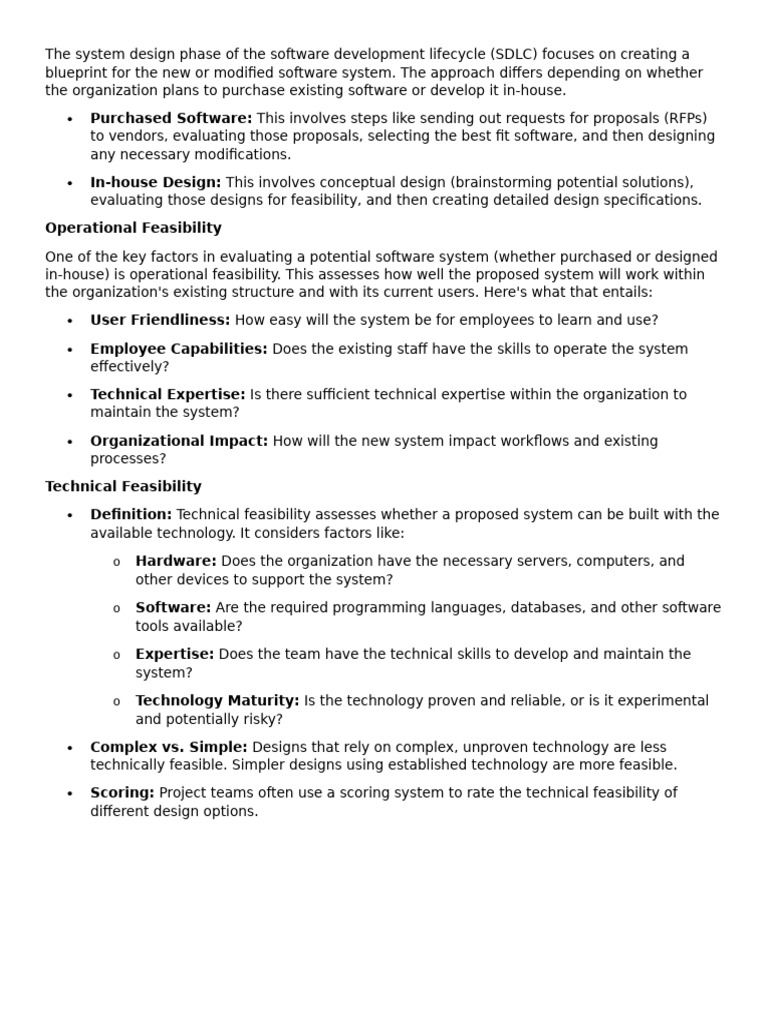Design Phase in Software Development | PDF