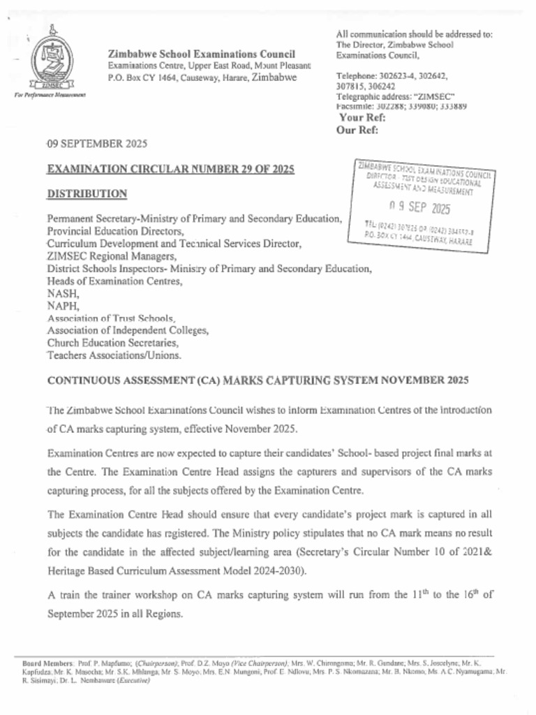 CA Marks Capturing System Circular | PDF