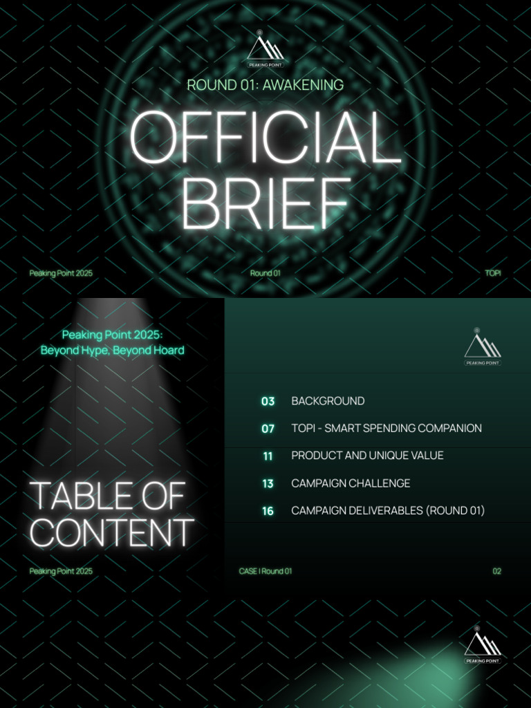 (Peaking Point 2025) Round 1 Official Brief | PDF | Marketing ...