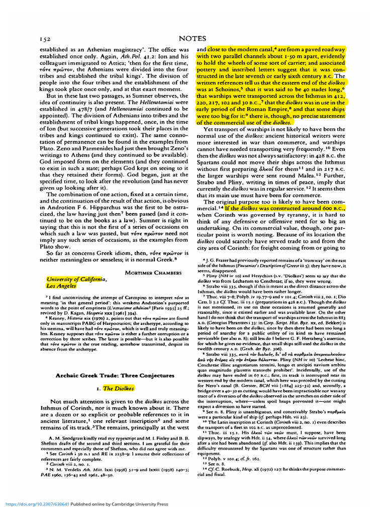 Archaic Greek Trade Three Conjectures | PDF | Ancient Greece