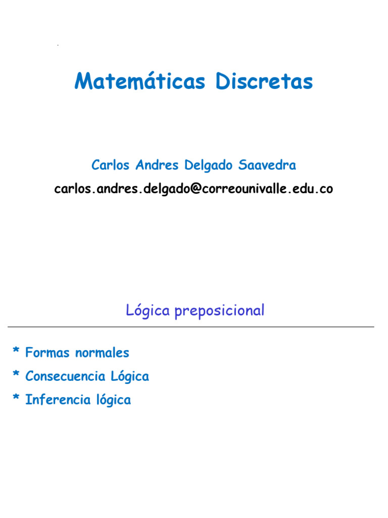 Lógica Preposicional y Consecuencias | PDF | Sintaxis (Lógica ...