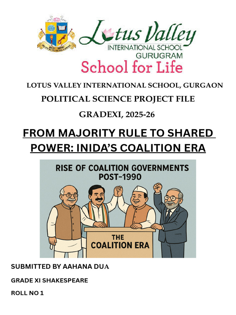 Poltical Science Project Fifle Cover Page | PDF