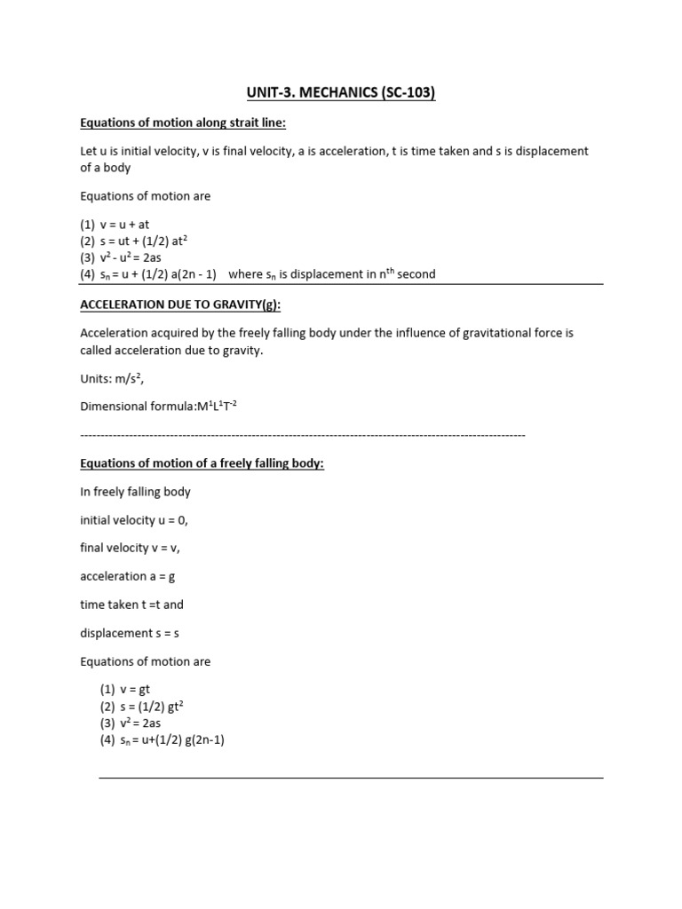 Mechanics: Motion, Gravity, and Friction | PDF | Friction | Force