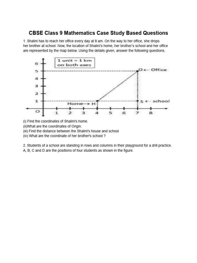 Cbse Class 9 Maths Case Study Based Questions | PDF | Euclidean ...