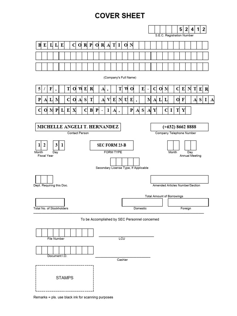 BEL SEC Form 23B - WNO - 11Feb2025-Redacted | PDF