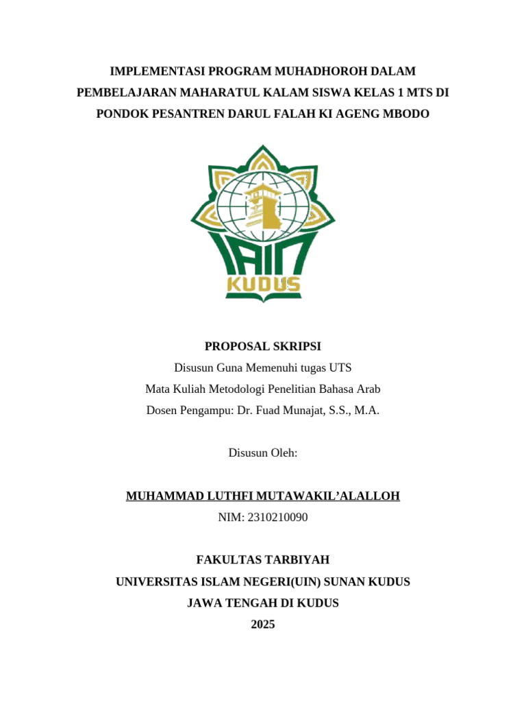 Proposal Skripsi | PDF