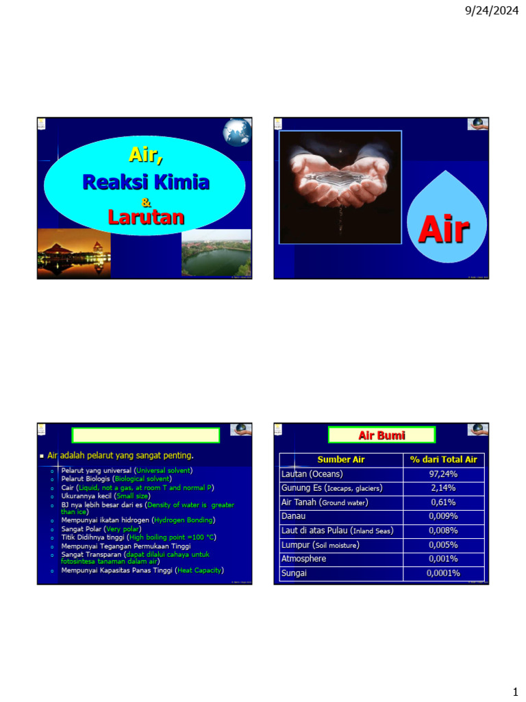 4-Air, Reaksi Kimia Larutan KU24 | PDF
