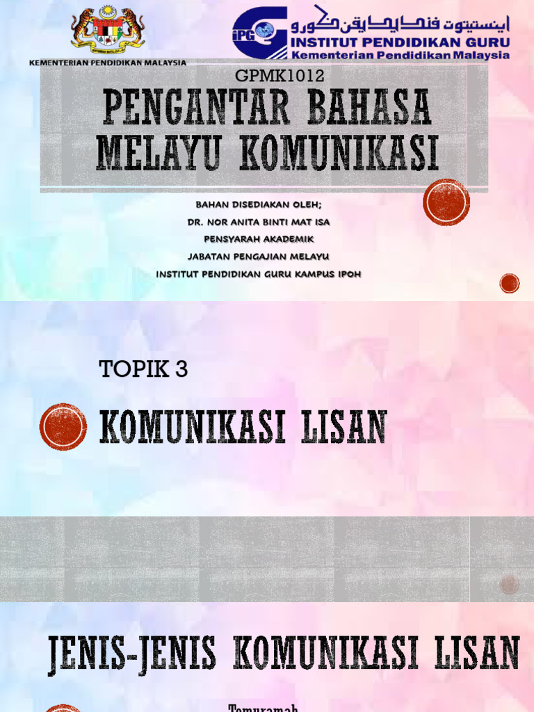 Jenis-Jenis Komunikasi Lisan | PDF