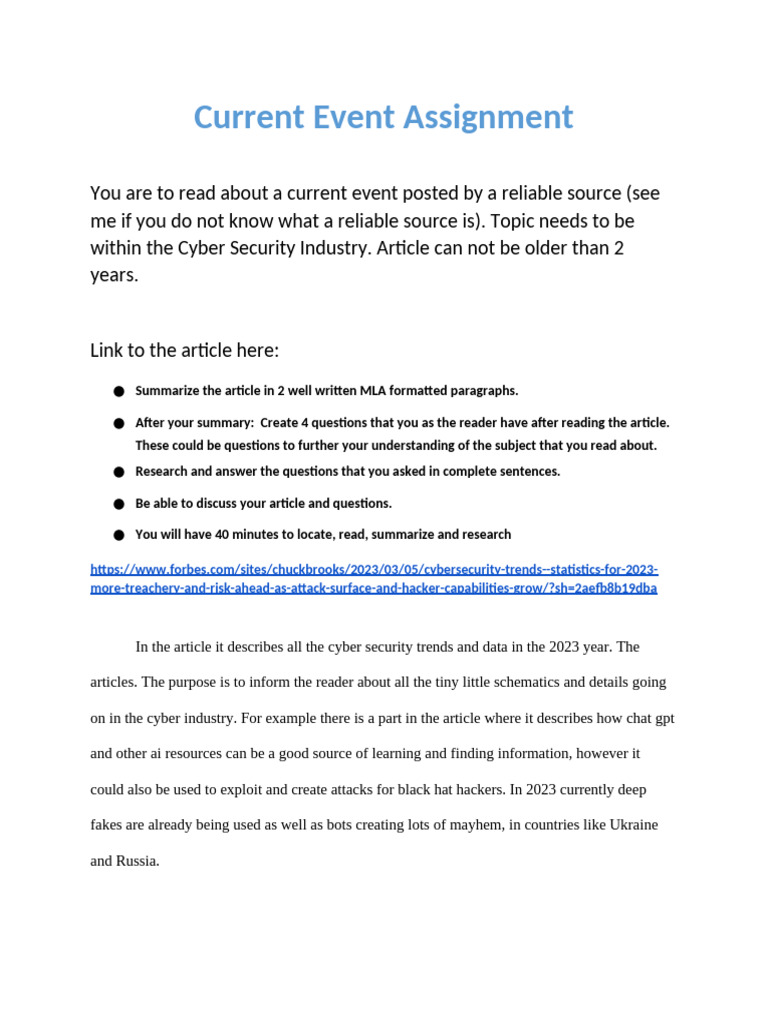 Cybersecurity Trends and AI Risks 2023 | PDF | Cybercrime | Security Hacker