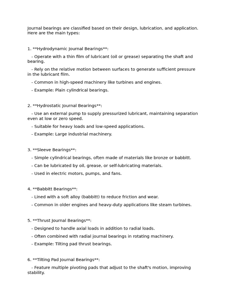 Types of Journal and Lobe Bearings | PDF | Bearing (Mechanical ...