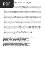 Fifty States That Rhyme Lyrics | PDF