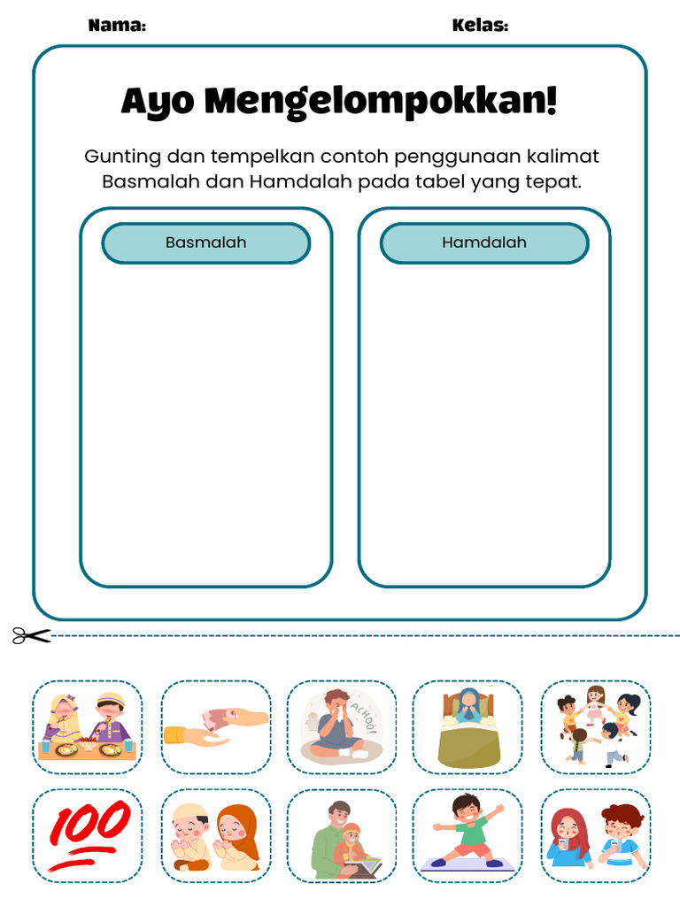LKPD Membedakan Basmalah Dan Hamdalah | PDF