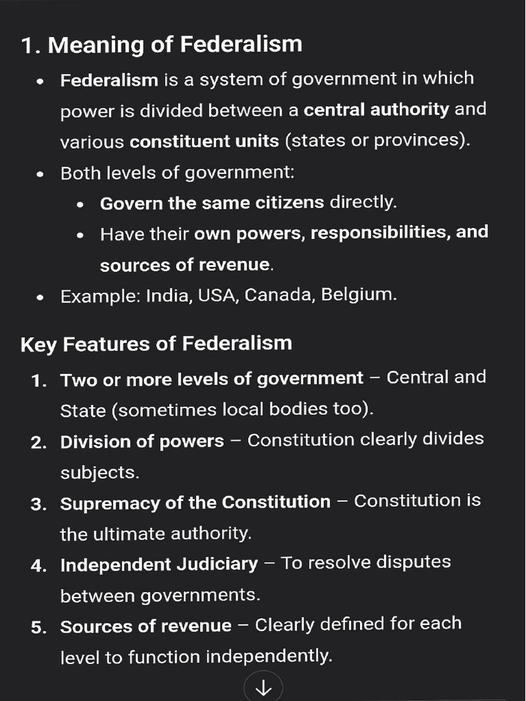 Federalism Notes | PDF