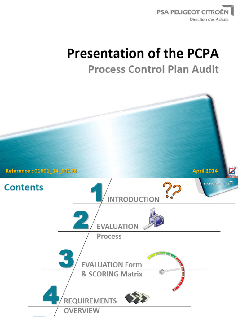 QIP-PCPA Supplier Presentation | PDF | Audit | Business