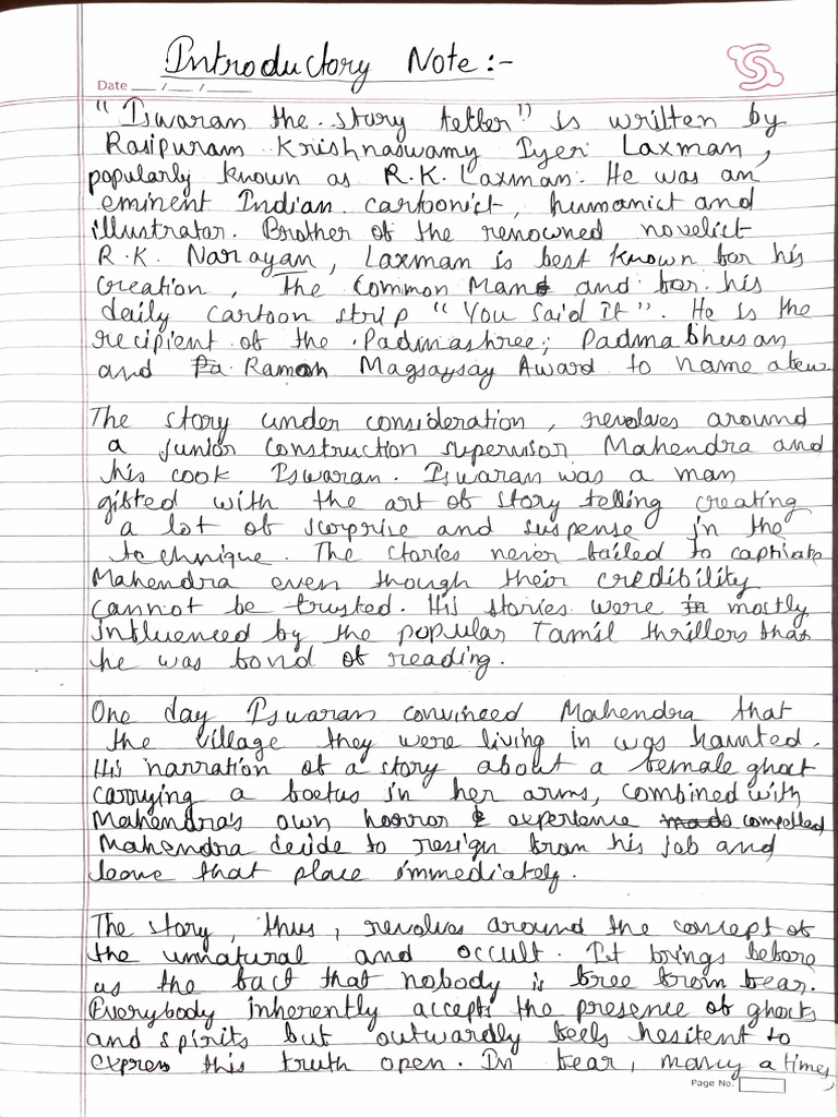 Introductory Note, Textual and Additional Qs and Ans of 'Iswaran The ...