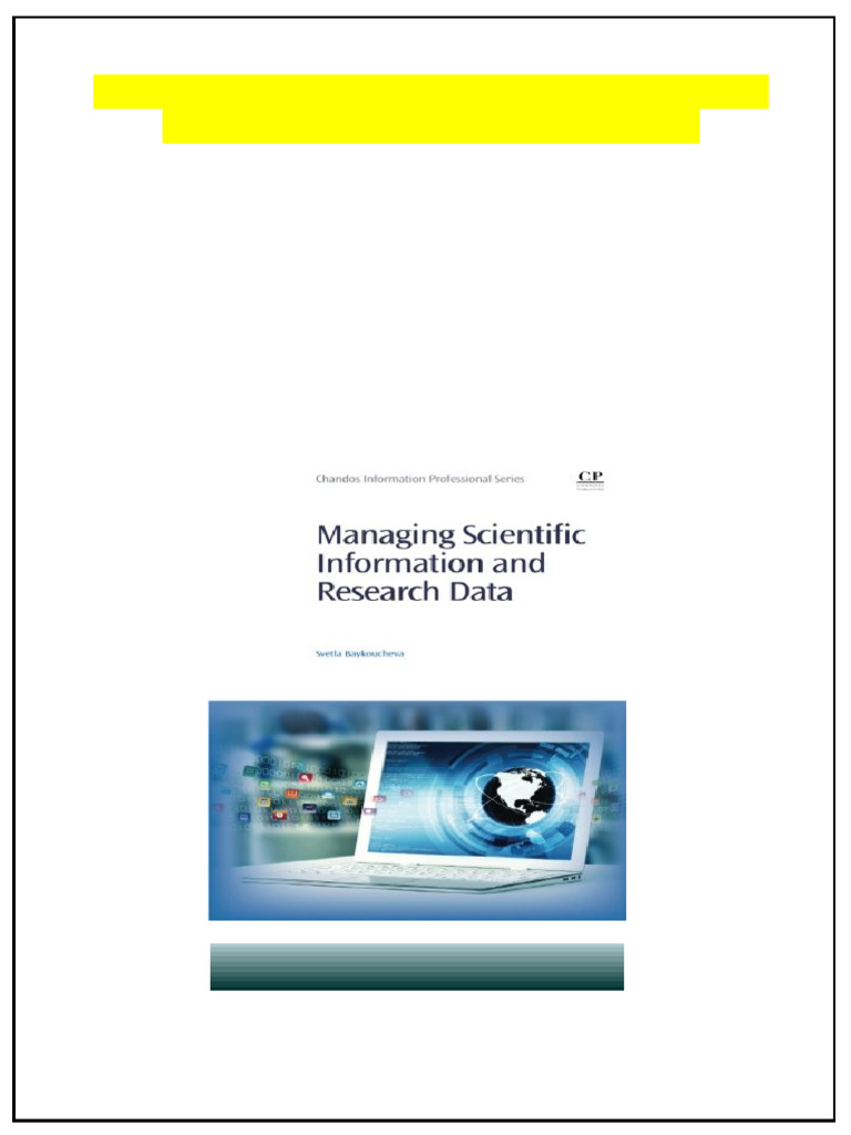 Managing Scientific Information and Research Data 1st Edition ...