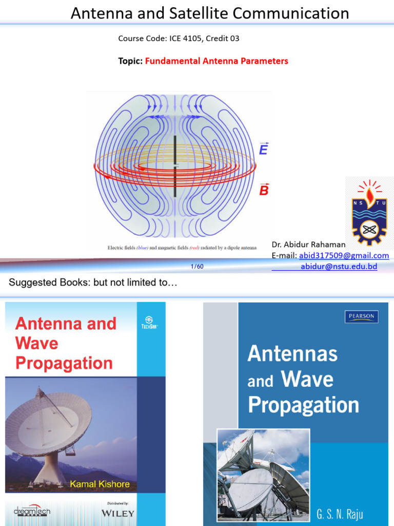 ICE 4105 - L3 - Fundamental Antenna Parameters | PDF | Antenna (Radio ...