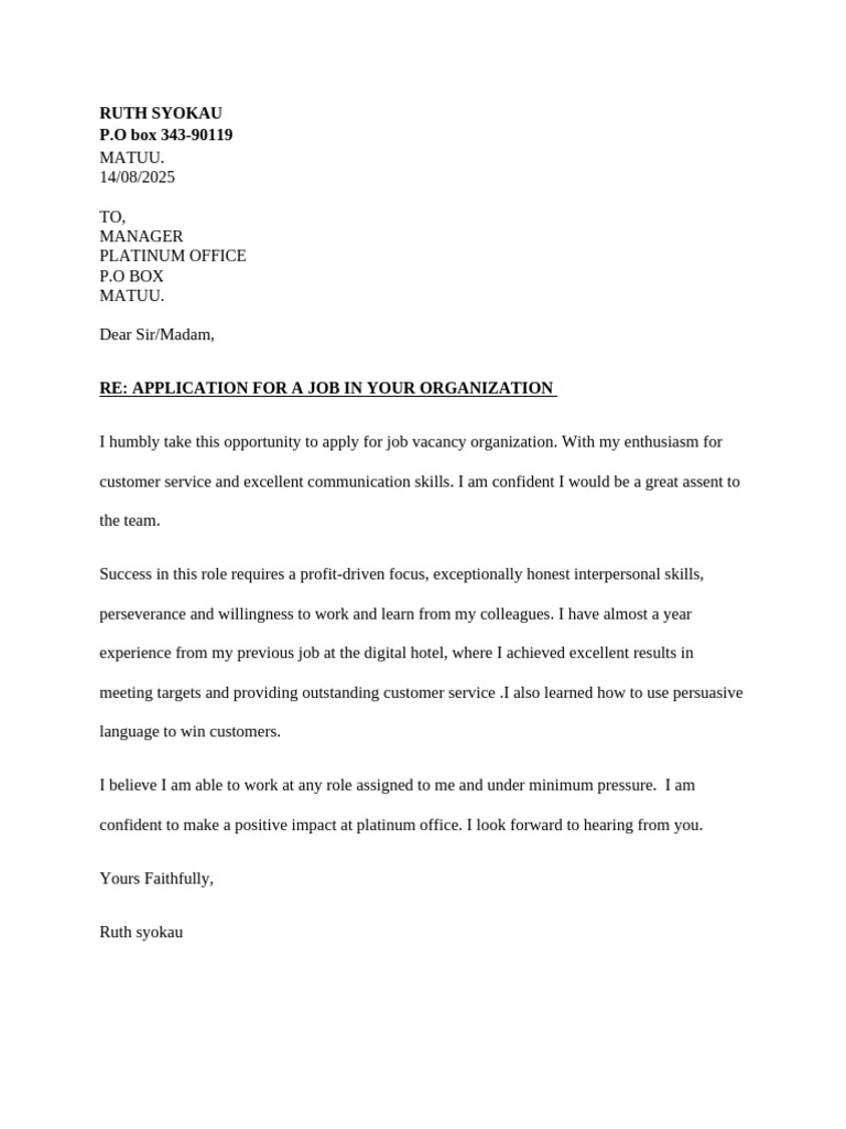 Application Letter | PDF