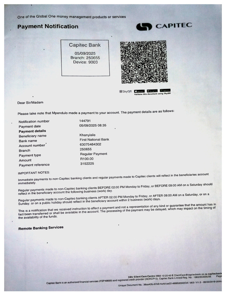 Payment - Notification 2025 09 06 20 11 | PDF