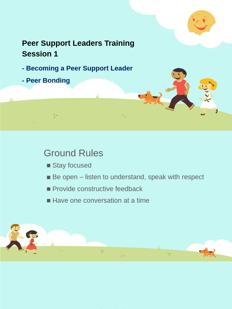 Peer Support Leaders Training Overview | PDF | Shyness | Communication