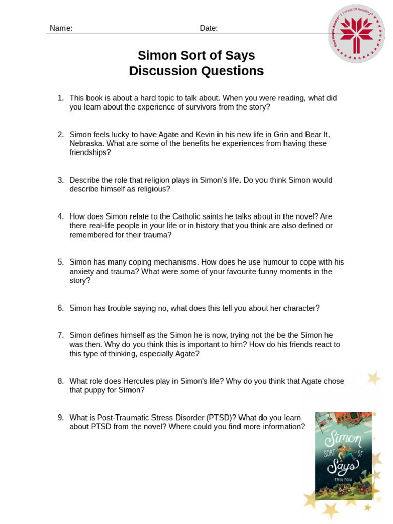 Document 4 Simon Sort of Says Discussion Questions | PDF