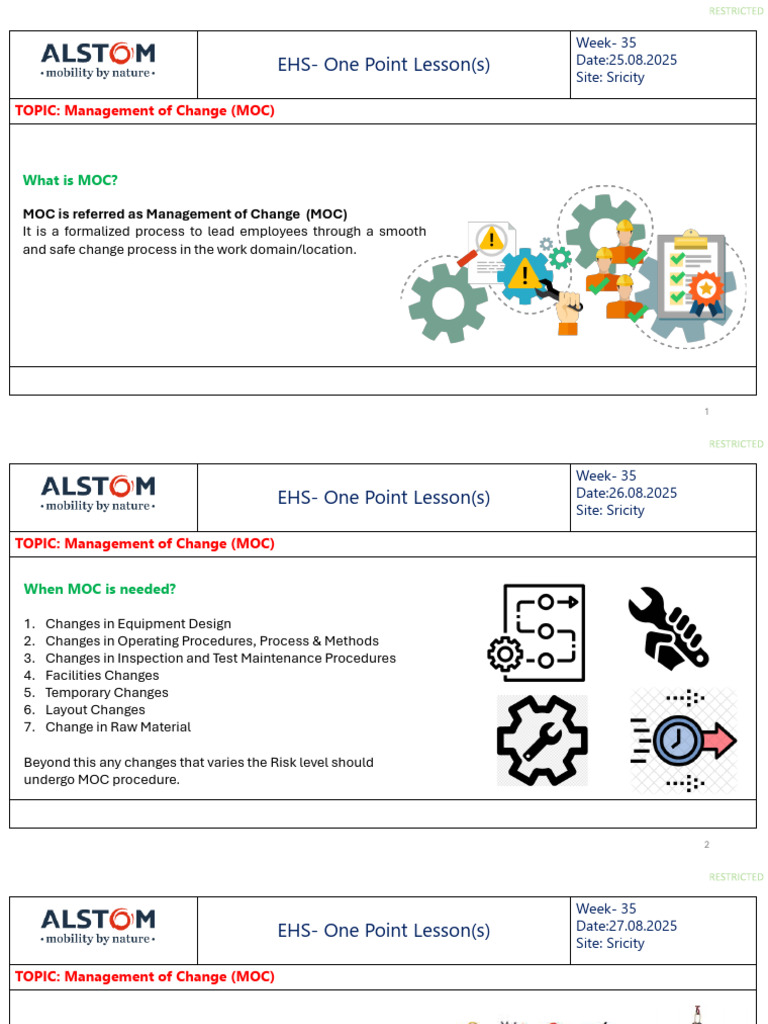 Week#35 Safety Talk-MOC | PDF | Hazards | Safety