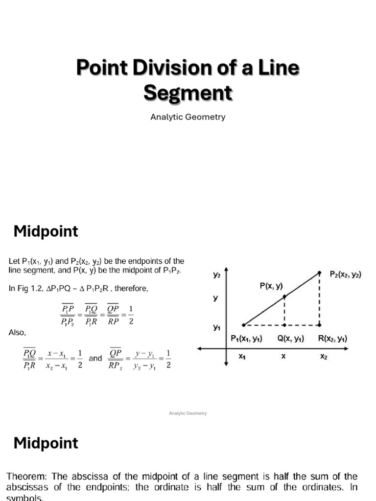 Point Division of A Line Segment | PDF