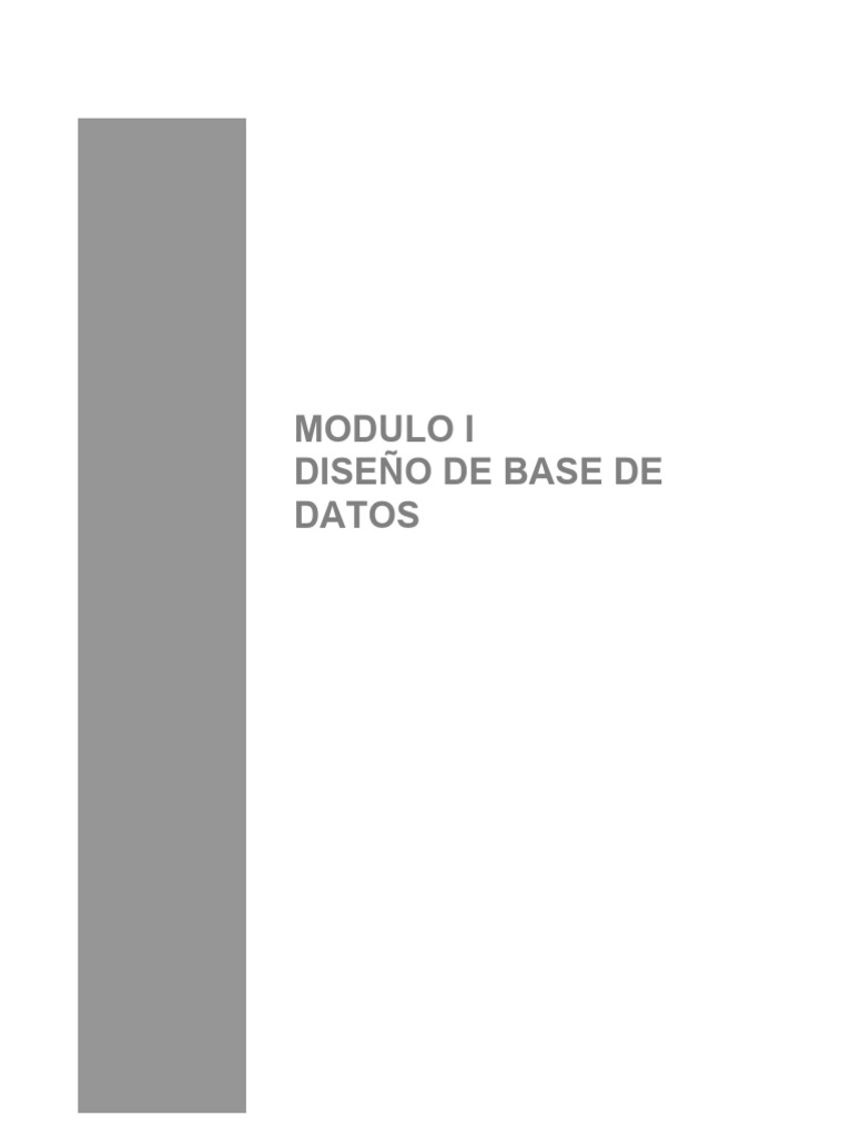 Modulo Base de Datos | PDF | Bases de datos | SQL