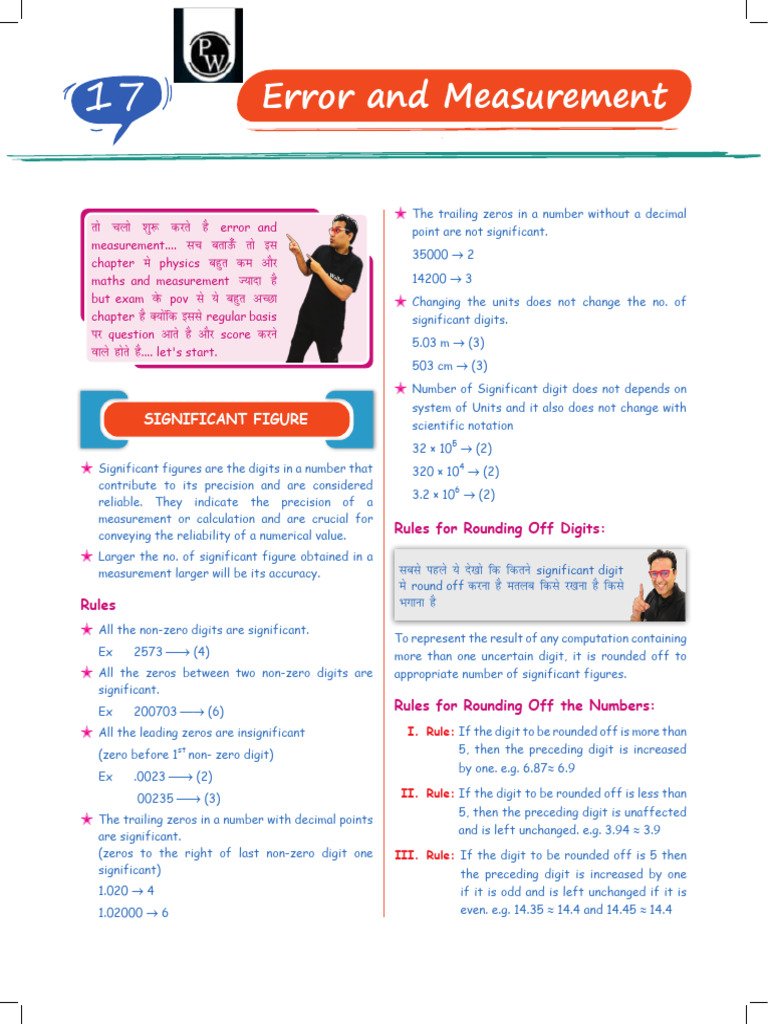 Understanding Significant Figures and Errors | PDF | Significant Figures | Observational Error