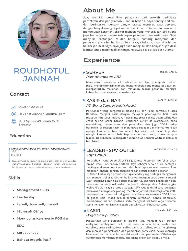 Professional Modern CV Resume | PDF