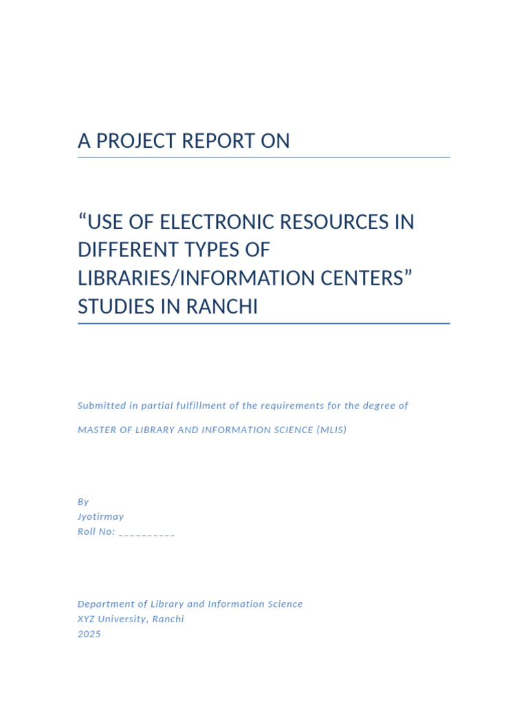 Electronic Resources in Ranchi Libraries | PDF | Libraries | Data