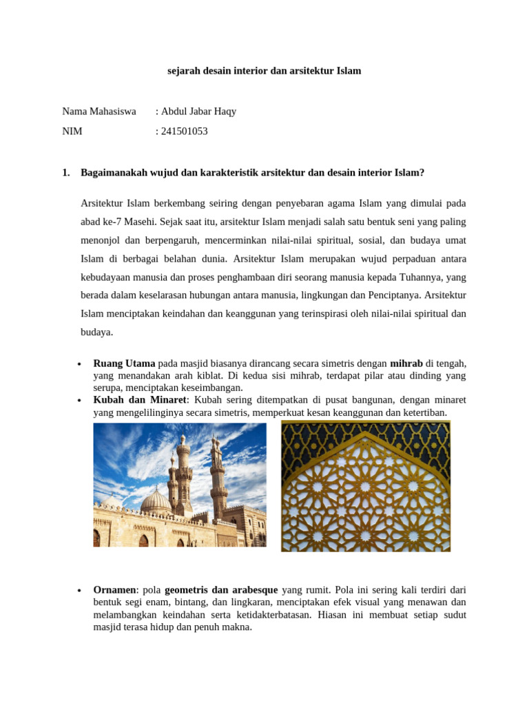 Arsitektur dan Seni Islam pada Abbasiyah | PDF